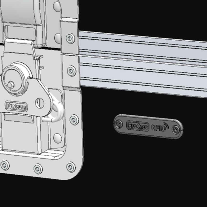 Flight cases with RFID tag